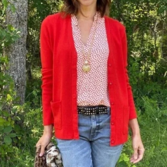 CAbi | Sweaters | Cabi 3888 Red Passage Snap Front Cardigan | Poshmark